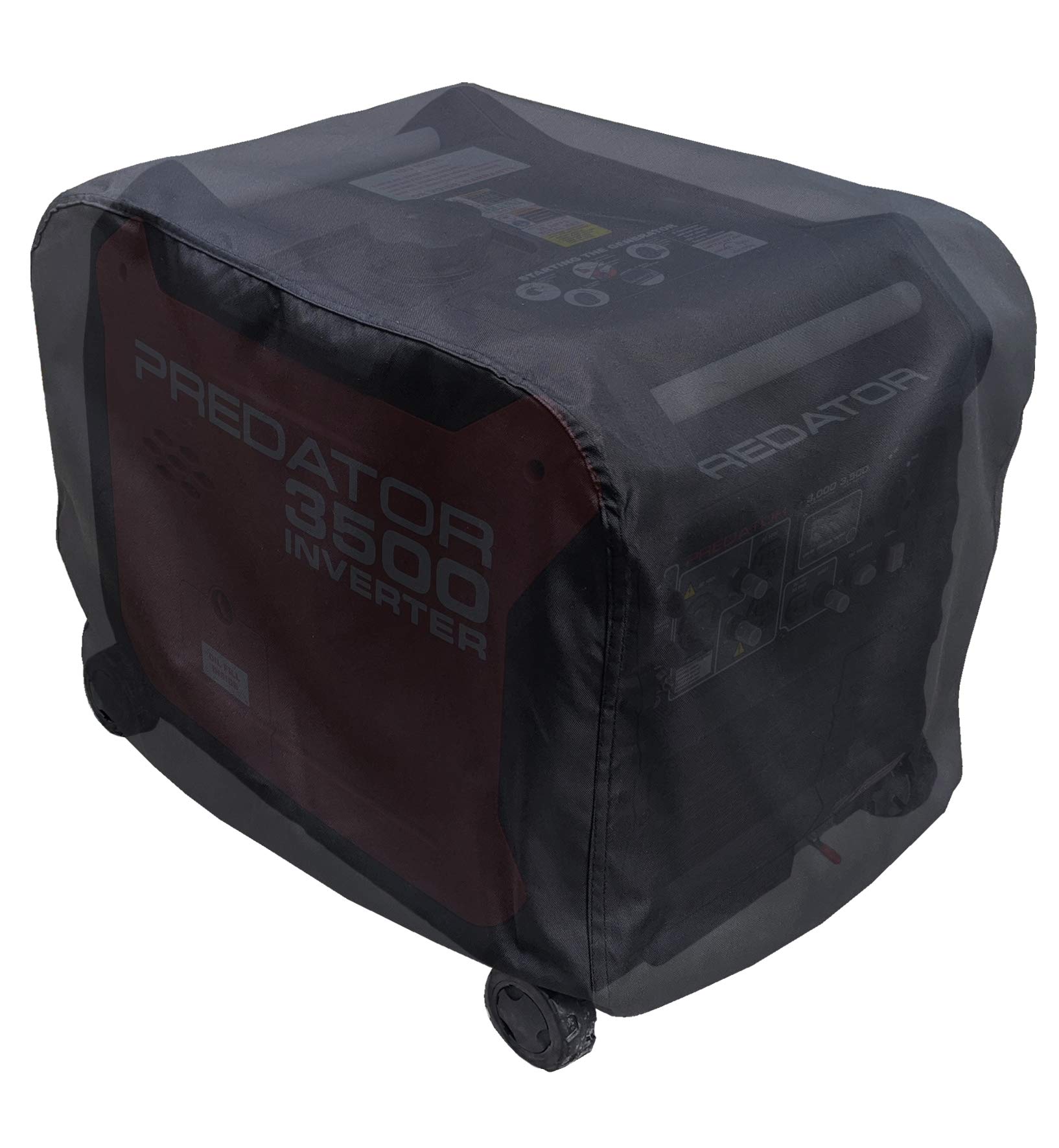 Generator Cover for iGen4500 and Predator 3500 - Waterproof, Heavy Duty Polyester with Elastic Drawstring (24”L x 18”W x 20”H)