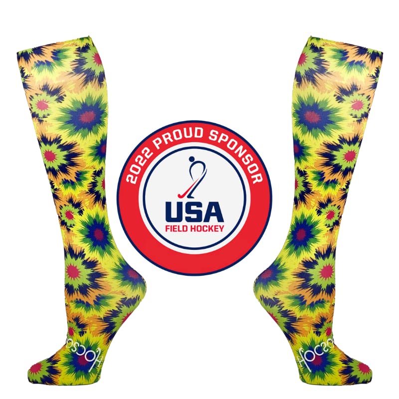 HOCSOCX Kapow! Socks Performance Liner Moisture-Wicking Protection for Field Hockey, Ice Hockey, Soccer, and Skiing | Large