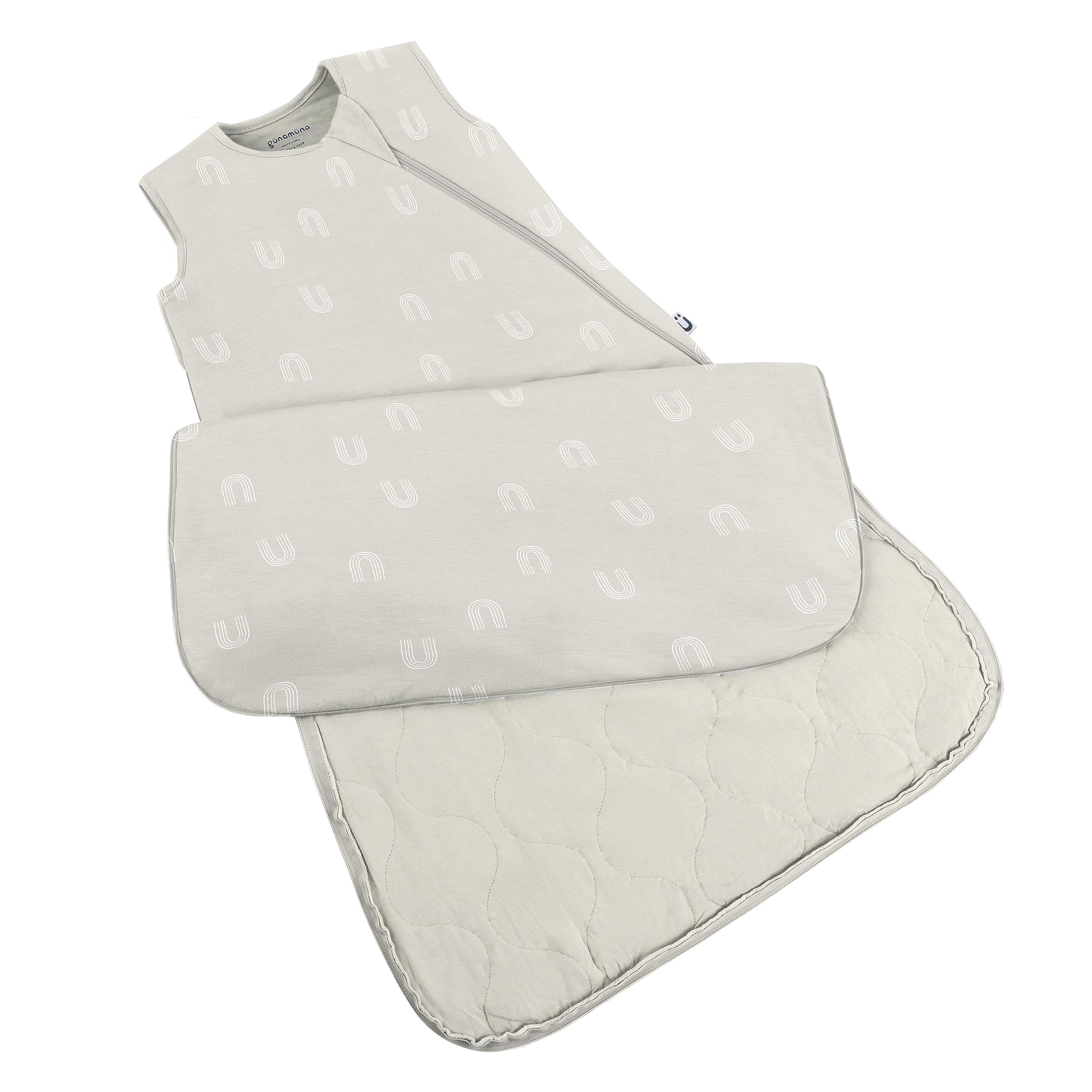 GUNAMUNA Unisex Baby Wearable Blanket, Sleep Sack Sleeping Bag for Infants Toddlers, Easy Changing Diaper Zipper, 1.0 TOG, Rainbow, 3-9 Months