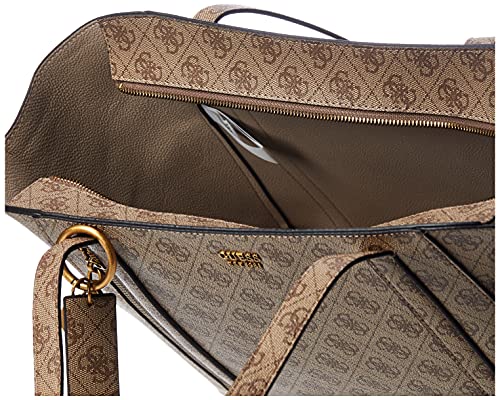 GUESS womens Naya Tote, Latte, One size US