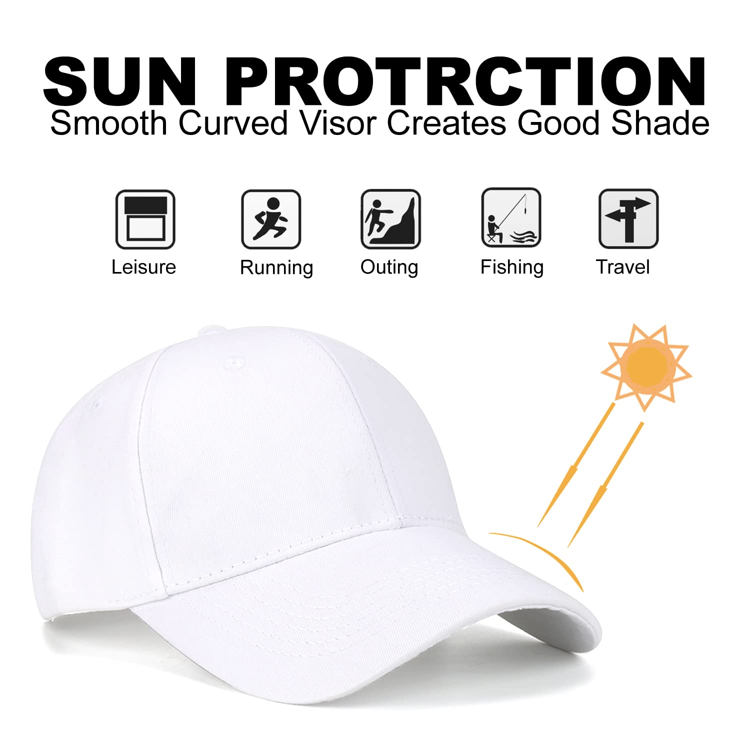 JXXAMZ33 Baseball Cap Adjustable Size for Men Women Sports Workout Hat Trucker Hats Dad Hat Plain Baseball Caps Beige