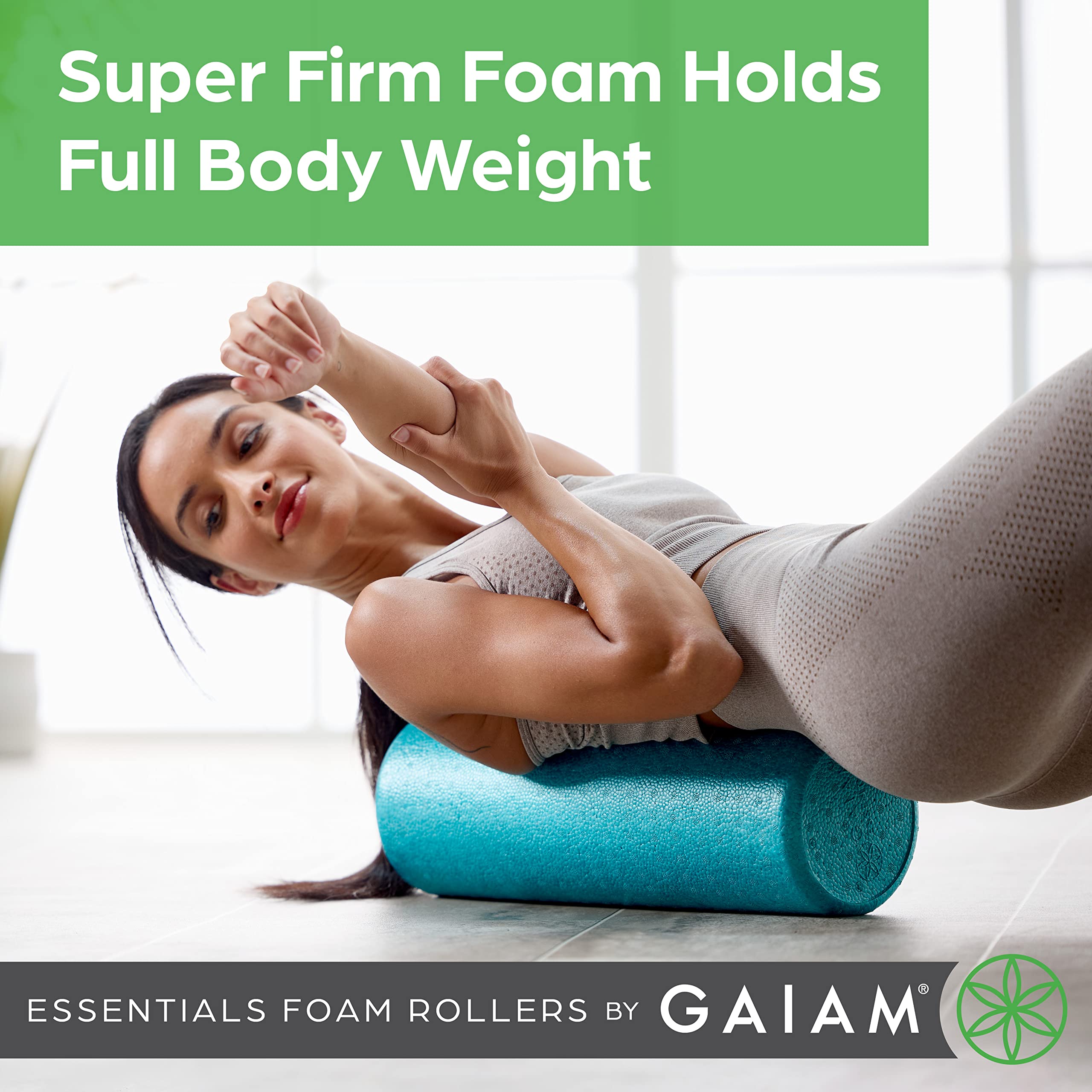 Gaiam Essentials High-Density Foam Roller 18” Purple