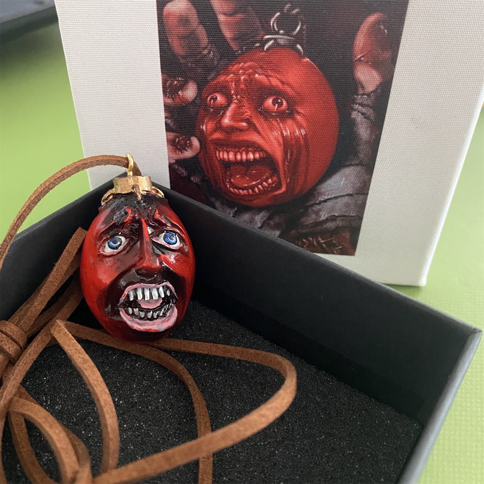 ham 1997 Griffith Berserk Crimson Behelit Necklace Guts Beheritto The Egg Of The King Pendant Free With Chain Copper, Red