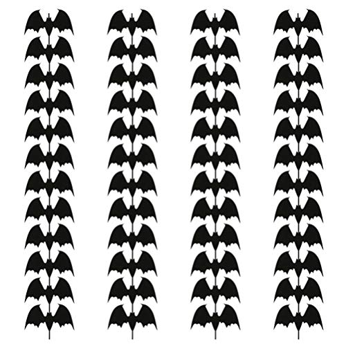 Hemobllo Hanging Bats Decorations Halloween Decor 4pcs Halloween Bat Garland Bat Hanging Decor Halloween Party Decor Haunted House Decorations for Home Garden Halloween Wreath