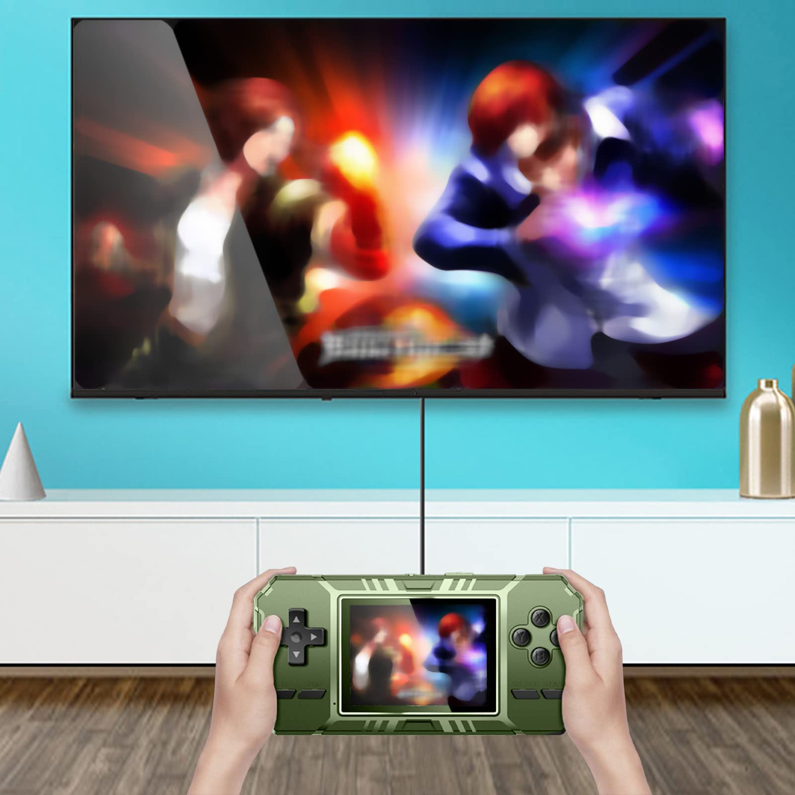 Handheld Video Game Console 3 Inch Games Consoles Built-in 520 Classic Games Rechargeable Battery Support for Connecting TV Game Consoles (Black)