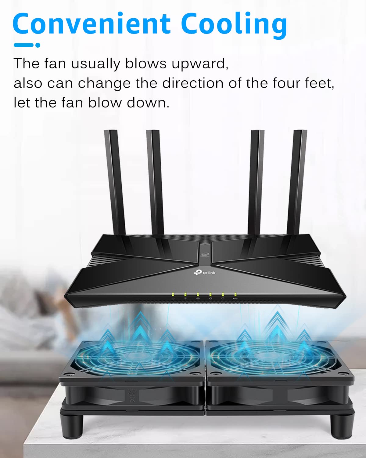 GDSTIME Dual 120mm 5V USB Fans, 102CFM Big Airflow Fan Cooling for Router TV Box Micro Computer and Other Electronics