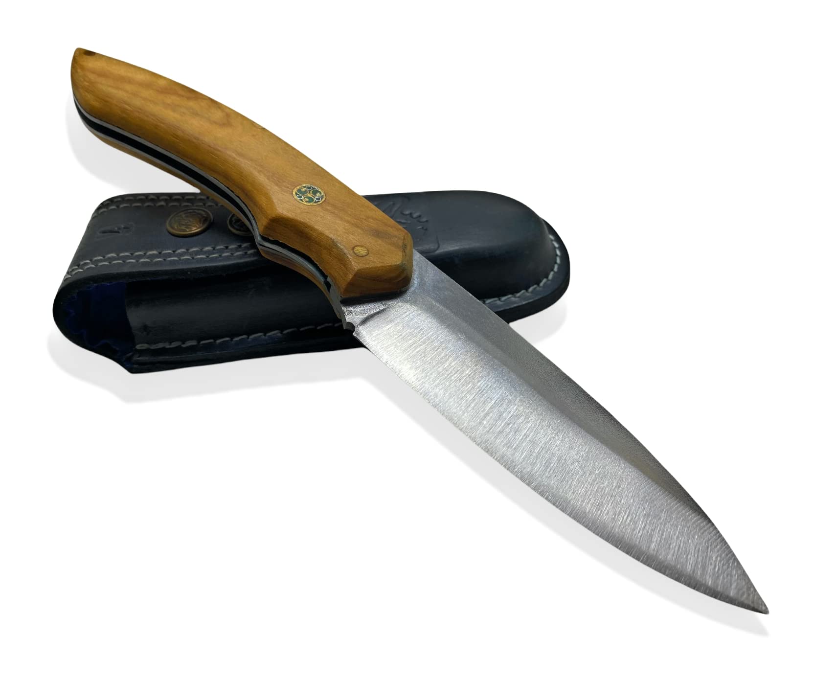 Handmade 4116 Stainless Steel Folding Pocket Knife 100% Prime Quality -Steel Survival Knife for Hunting and Camping- with Walnut Wood- Include Leather Sheath Quality