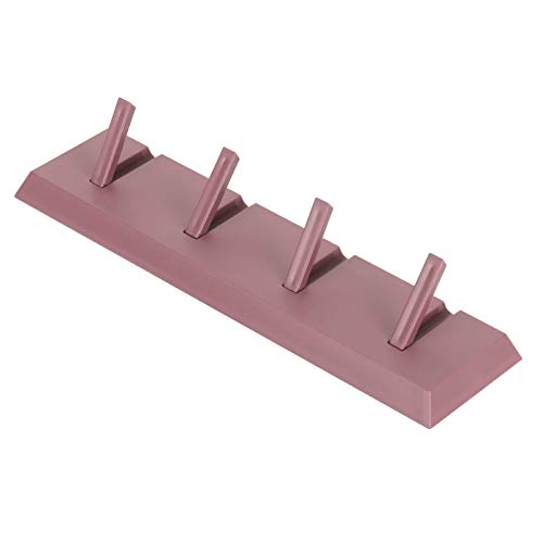 Fydun Wall Row Hook Pu Coat Key Holder Door Hat Hanger for Bathroom Wall Door Decor for Home Use, Multifunctional Accessory (Deep Meat)