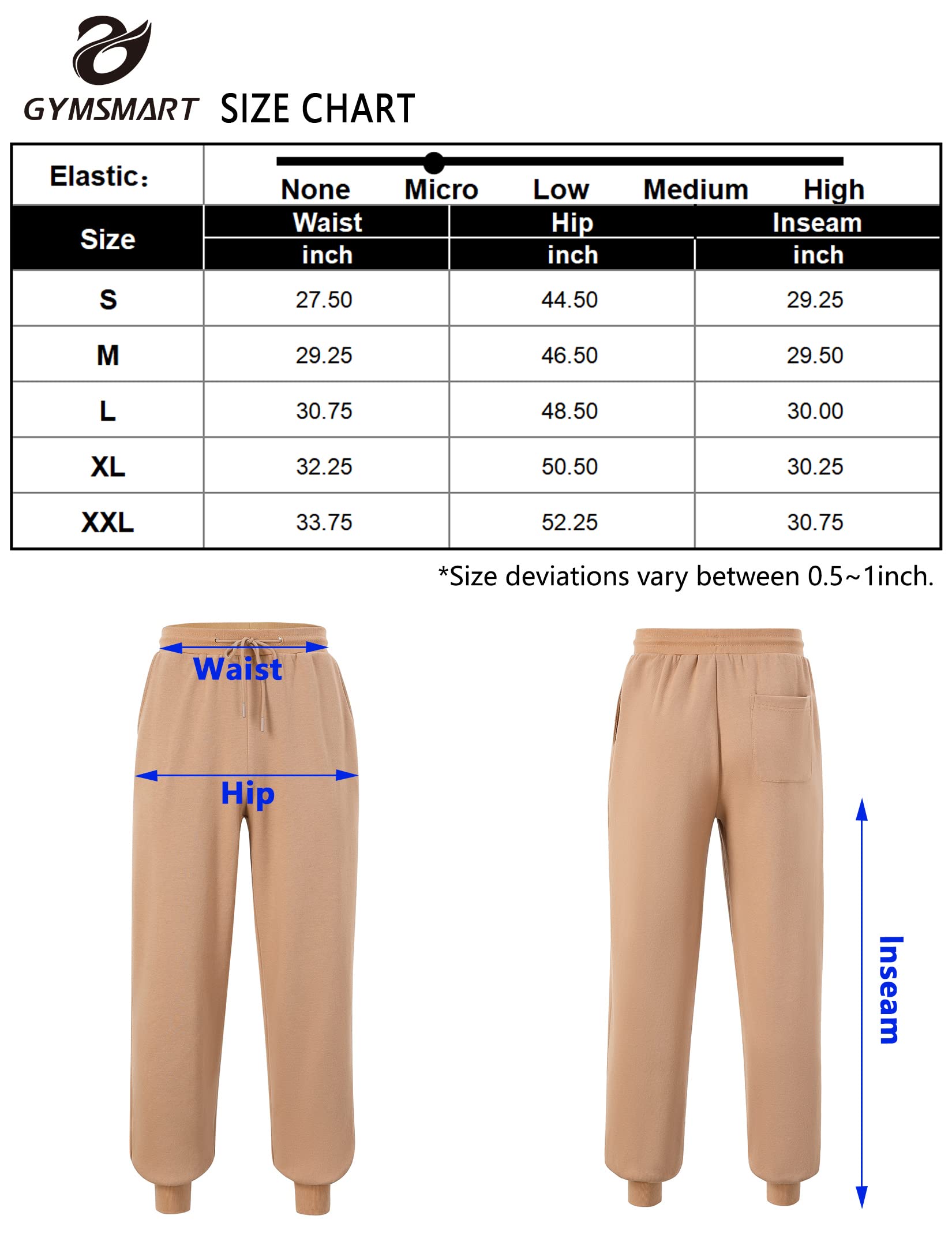 GymSmart Men's Baggy Athletic Joggers Pant with Pockets Lightweight Sweatpants for Men Jogging Gravel