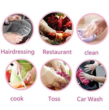 Generic 1Pcs Disposable Plastic Gloves, Food Safe, Clear, 100% Latex Free, Ideal for Kitchen, Cleaning and Food Handling
