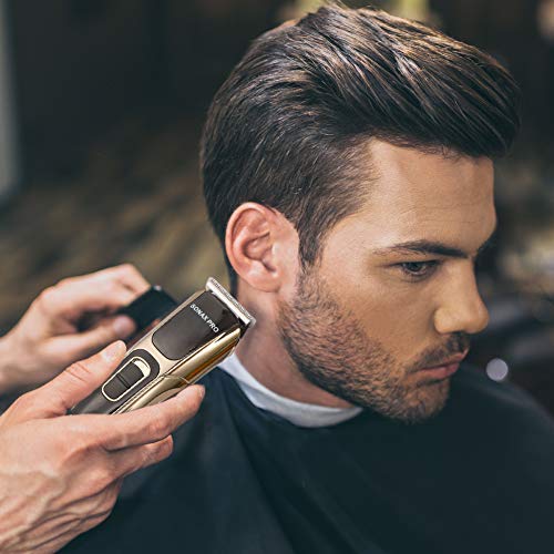 Hair Clippers for Men Professional Cordless Electric Clipper Haircut Beard Hair Trimmer Kit USB Rechargeable Head Shaver Self-Sharpening