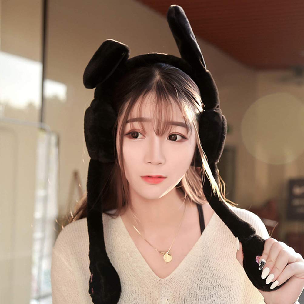 generic Rabbit Ear Earmuffs Easter Rabbit Ear Headbands Winter Ear Warmers for Women Girls White 305B2RYP3317Z