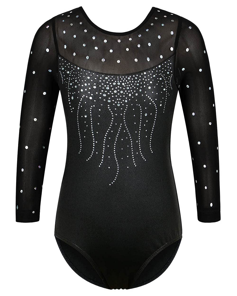Gymnastics Leotards for Toddler Girls Sparkle Athletic Dancewear Funny Pattern B229_WhitePurple_8A