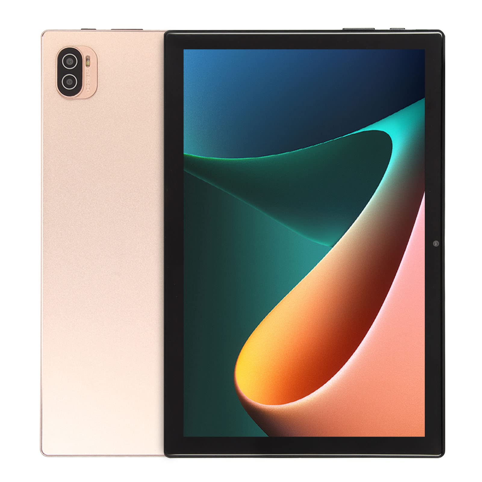GLOGLOW Tablet PC, 5G WiFi US Plug 100β240V 10.1 Inch IPS Office Tablet for Family (Gold)