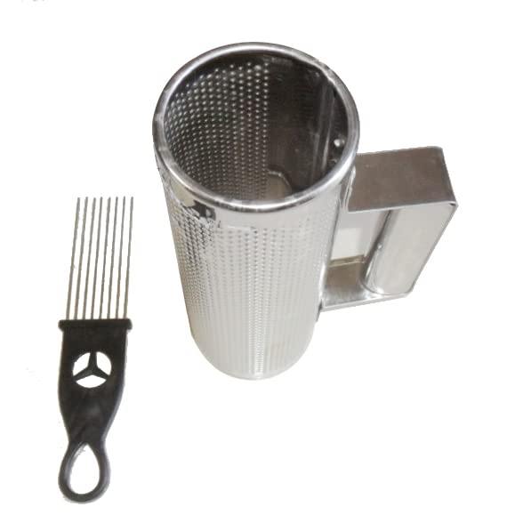 Guiro Shaker Stainless Steel Latin Percussion Musical Instruments with Scraper (8βx 3β)