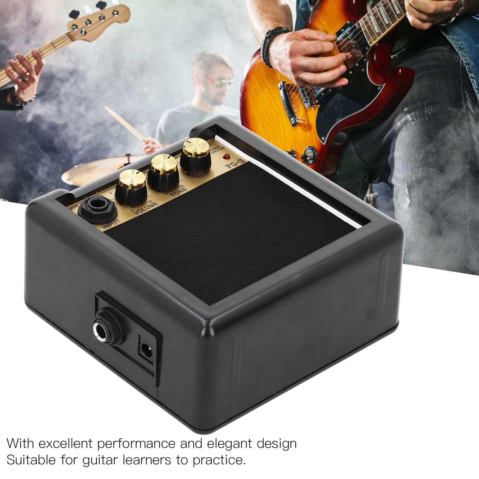 Guitar Amplifier, PG-3 3W Portable Mini Musical Instrument Accessories with Volume and Tone Control Function for Guitar Learners