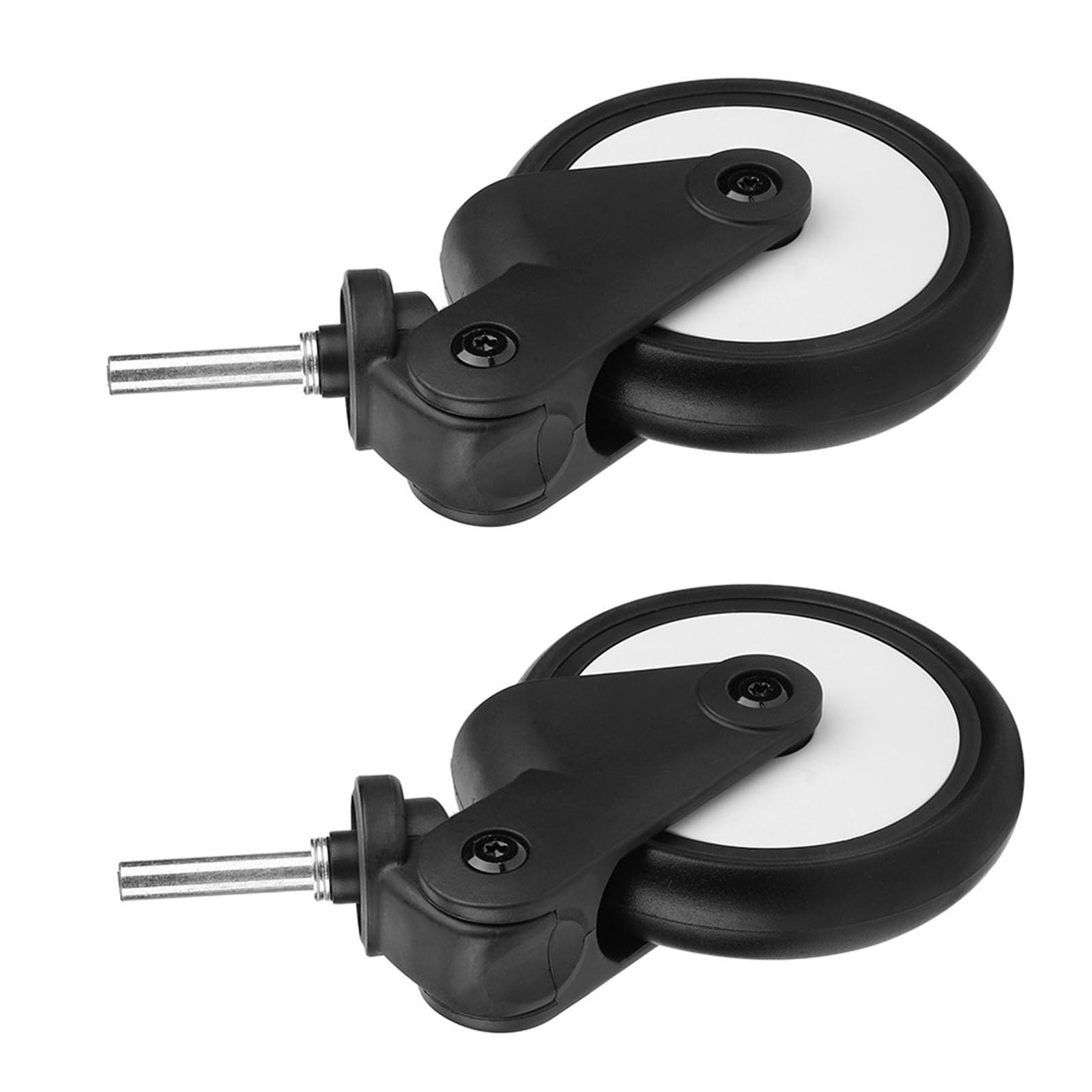 GLOGLOW Front Wheel Set for Baby Jogger, Premier Strollers Replacement Caster Wheels Set Baby Strollers Rubber Wheels Accessories Yoya Vovo Wheel Kids Carriage with Tools(Front Wheel)