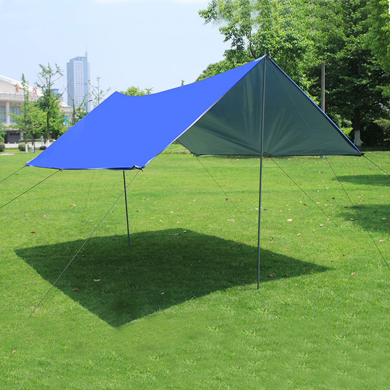 Hammock Rain Fly Waterproof Tent Tarp, Lightweight 10ft Rain Camping Tarp for Camping Backpacking Hiking and Survival Shelter (Blue)