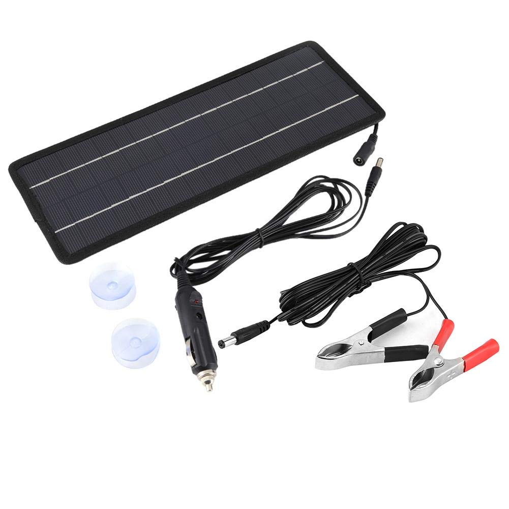 GLOGLOW Solar Battery Charger, 12V 4.5W Portable Solar Panel Battery intainer Backup Car Battery Charger for Car Truck Boat RV Trailer