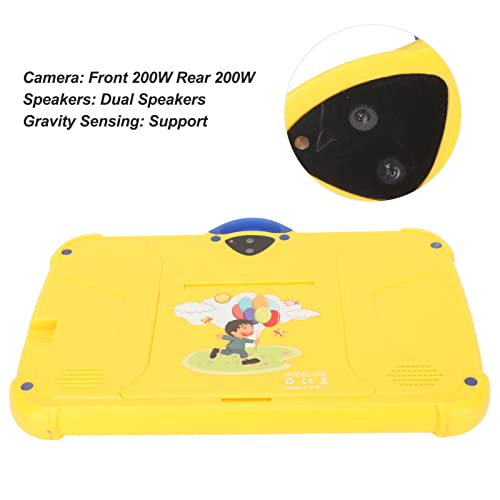 LBEC Kids Tablet 7 Inch Quad Core Processor Lightweight Toddler Tablet Dual Cameras with Protective Case for Home (US Plug)