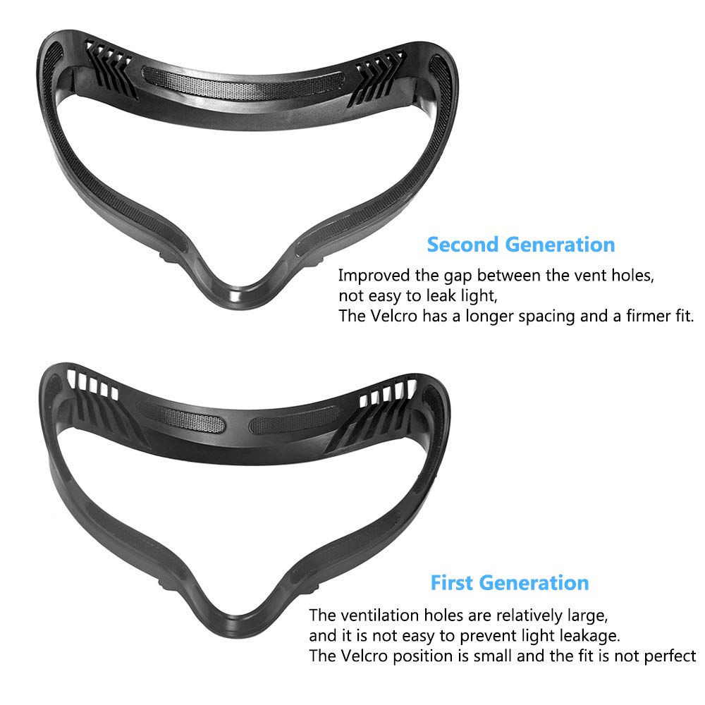 HIJIAO Latest Upgrade Accessories for Oculue Quest 2, including VR Facial Interface Bracket & PU Leather Foam Face Cover Pad Replacement & Protective Lens Cover for Oculus Quest 2