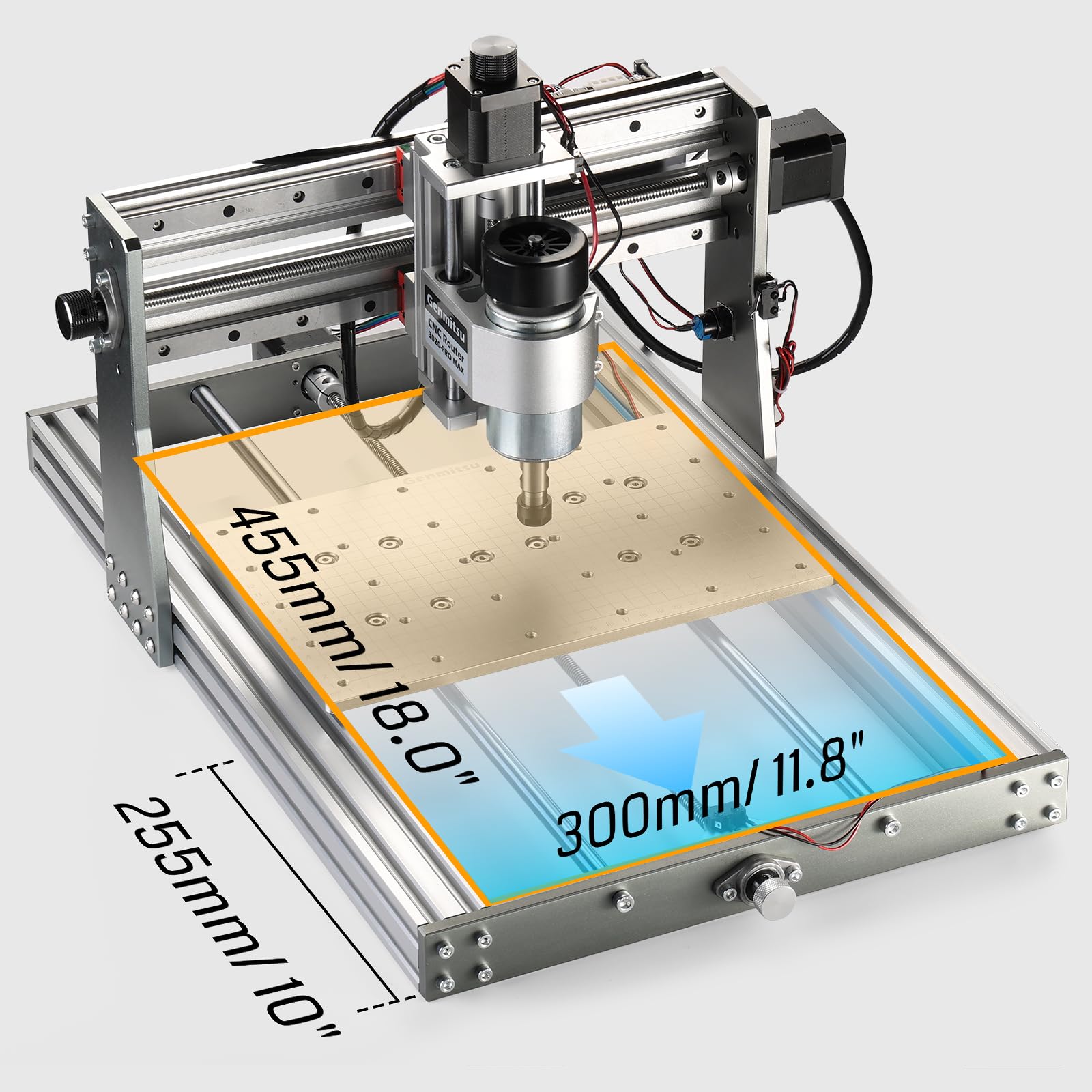 Genmitsu 3020 Y-Axis Extension Kit, 3020 Upgrade to 3040, CNC Accessories for 3020-PRO MAX & 3020-PRO MAX V2 CNC Router Machine, XY Working Area 300 x 400mm