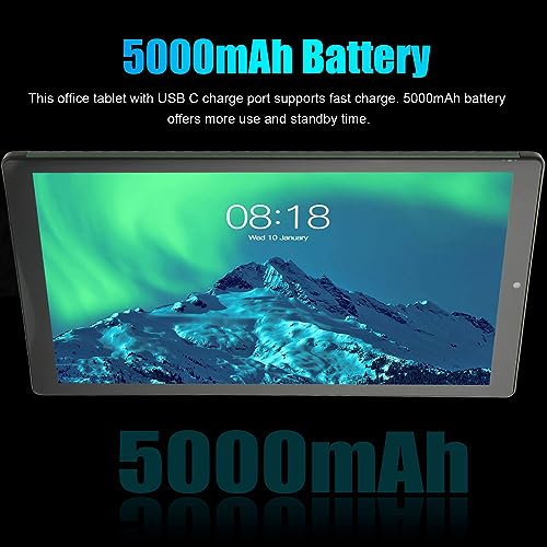 Haofy Tablet PC, Support Calls 100-240V 5MP Front 8MP Rear 10 Inch Tablet 5G WiFi Green 4GB 64GB for Reading (US Plug)