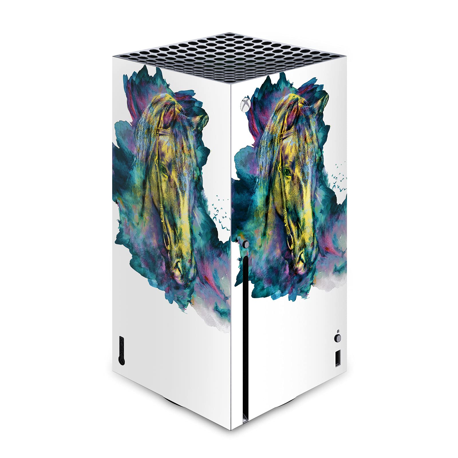 Head Case Designs Officially Licensed Riza Peker Horse Art Mix Matte Vinyl Sticker Gaming Skin Case Cover Compatible with Xbox Series X Console