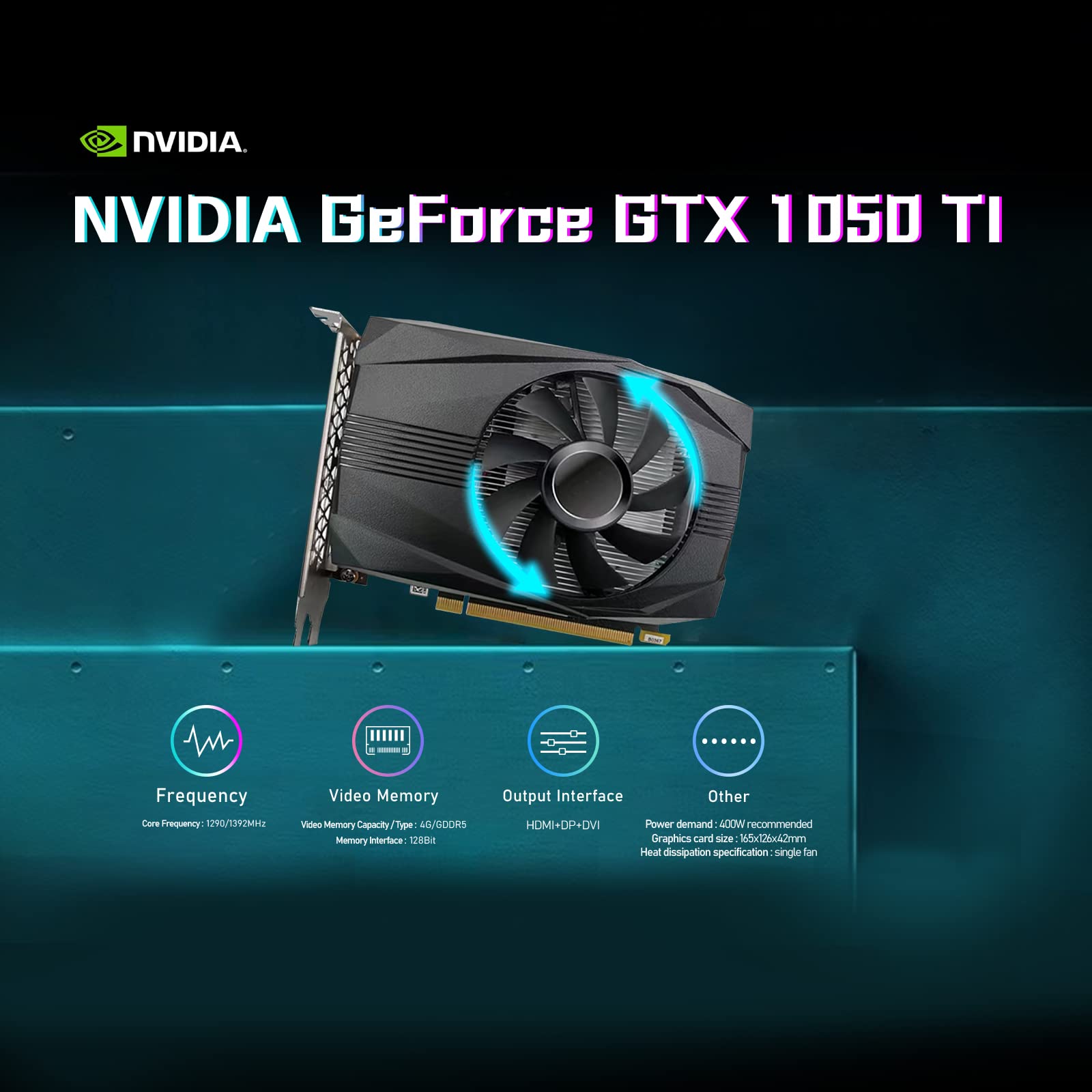 HP Gaming PC Desktop Computer - Intel Quad I7 up to 3.8GHz, GeForce GTX 1050 Ti 4G, 16GB Memory, 512G SSD, RGB Keyboard & Mouse, DVD, WiFi & Bluetooth, Win 10 Pro (Renewed)
