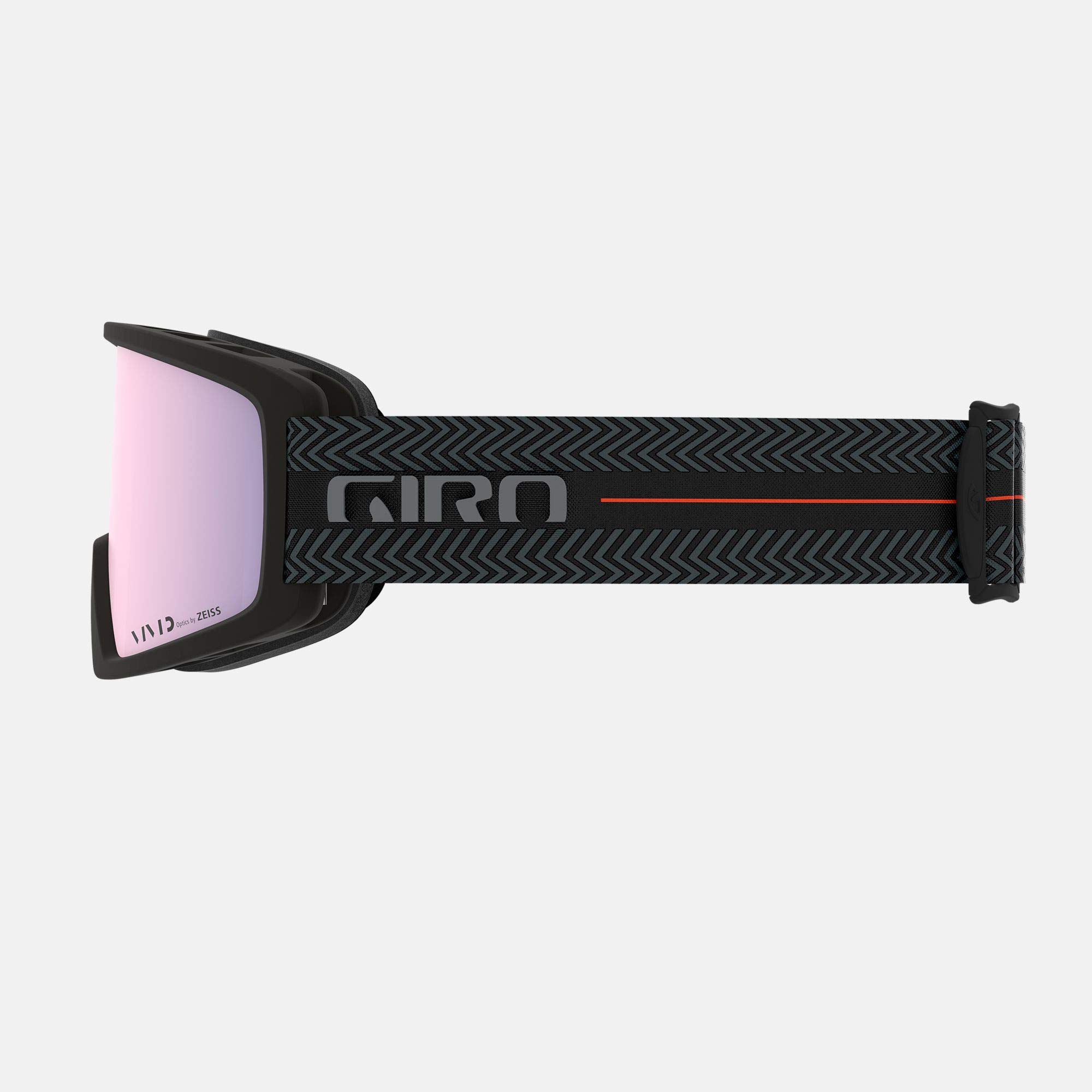 Giro Blok Ski Goggles - Snowboard Goggles for Men & Youth - Black Techline Strap with Vivid Ember Lens