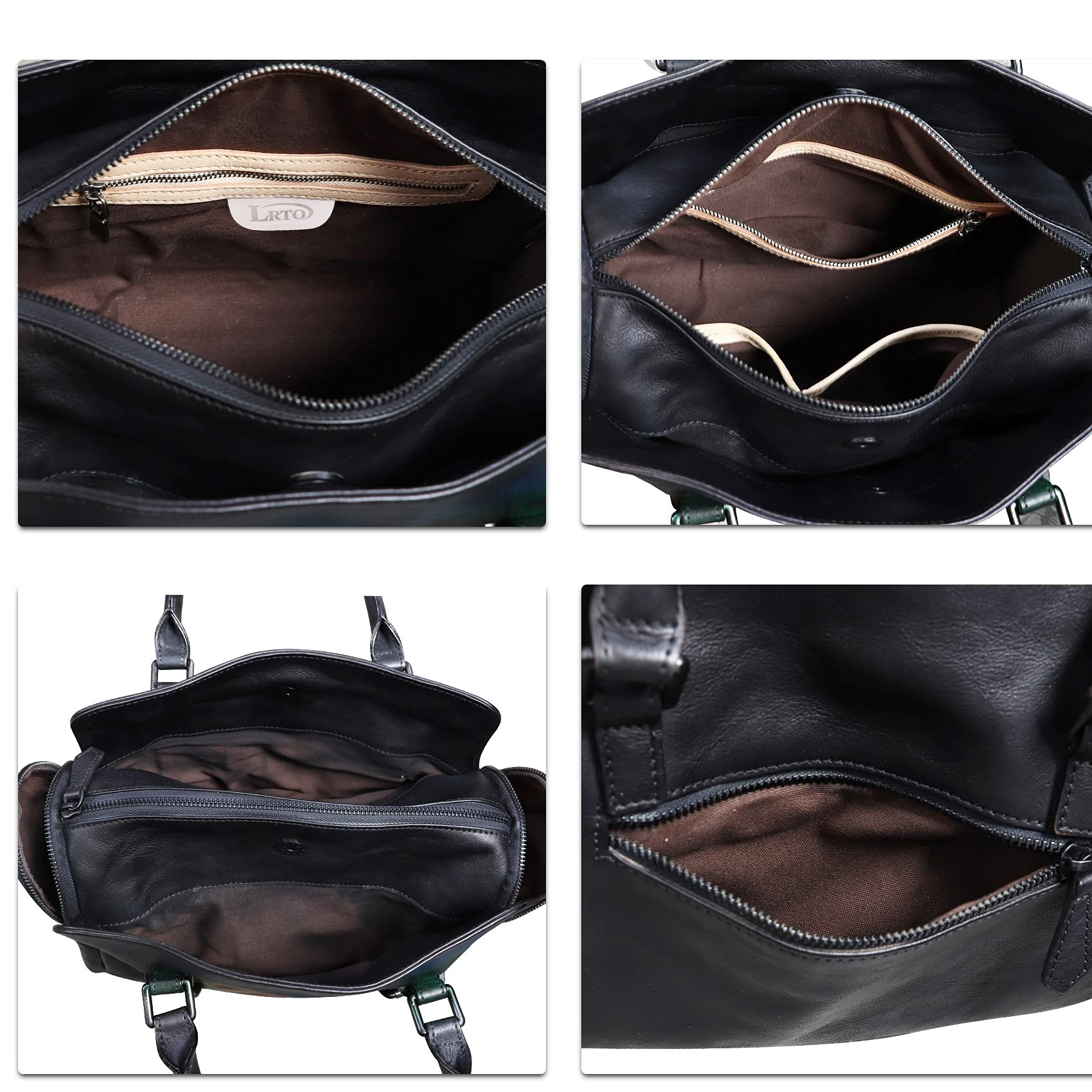 Genuine Leather Satchel Purse for Women Retro Cowhide Handmade Top Handle Handbag Designer Crossbody Bag Purse (Multicolor)