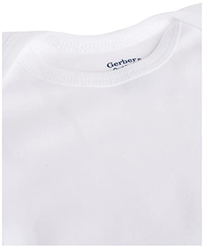 Gerber Unisex Baby 5-Pack Short Sleeve Variety Onesies Bodysuits Short Sleeve White 6-9 Months