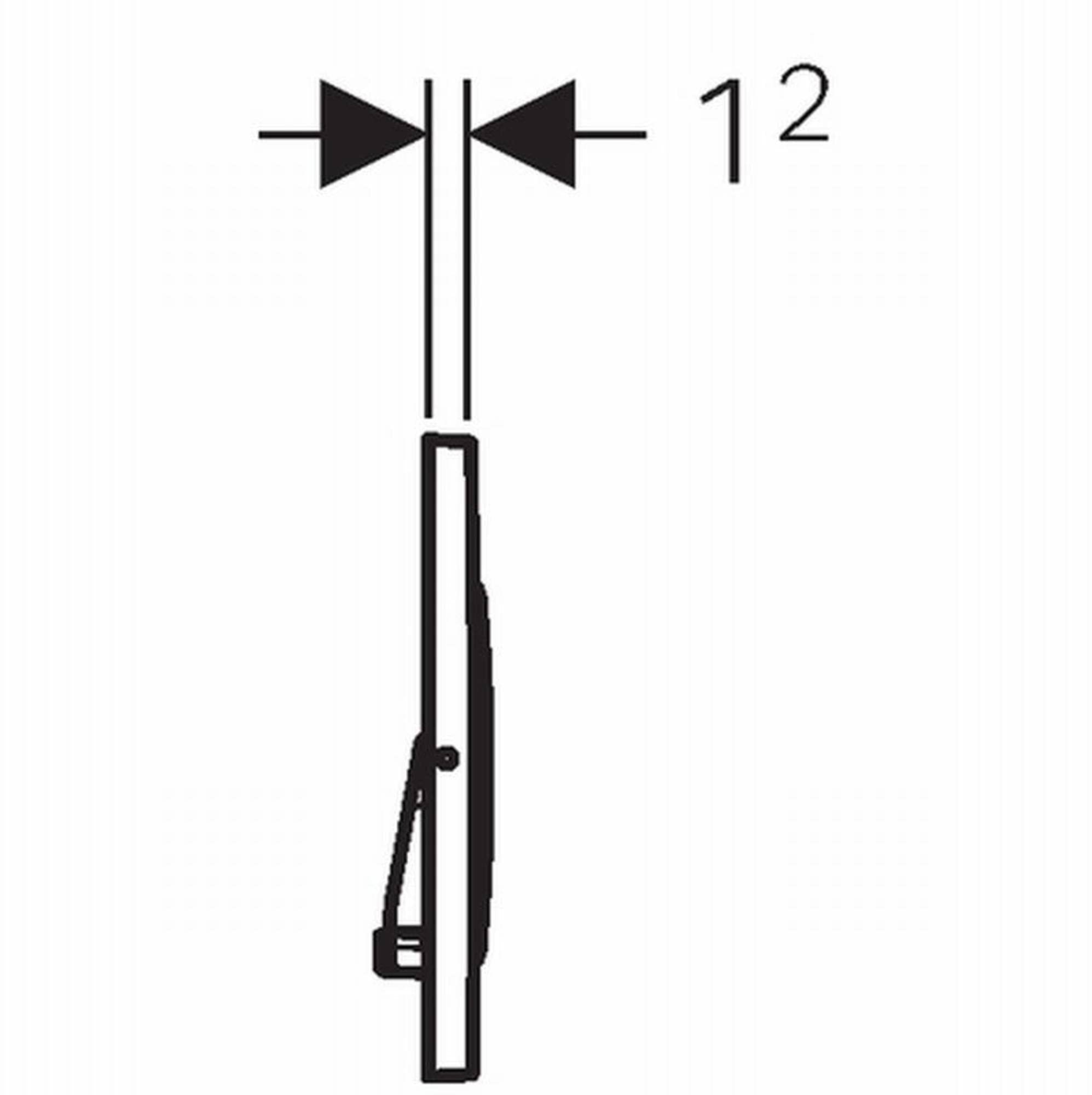 Geberit Sigma 30 115883JQ1 115.889.SN.1 2-Flow Hunting Trigger with Front Control, Plate + Matt Buttons, Chrome Strips, Black