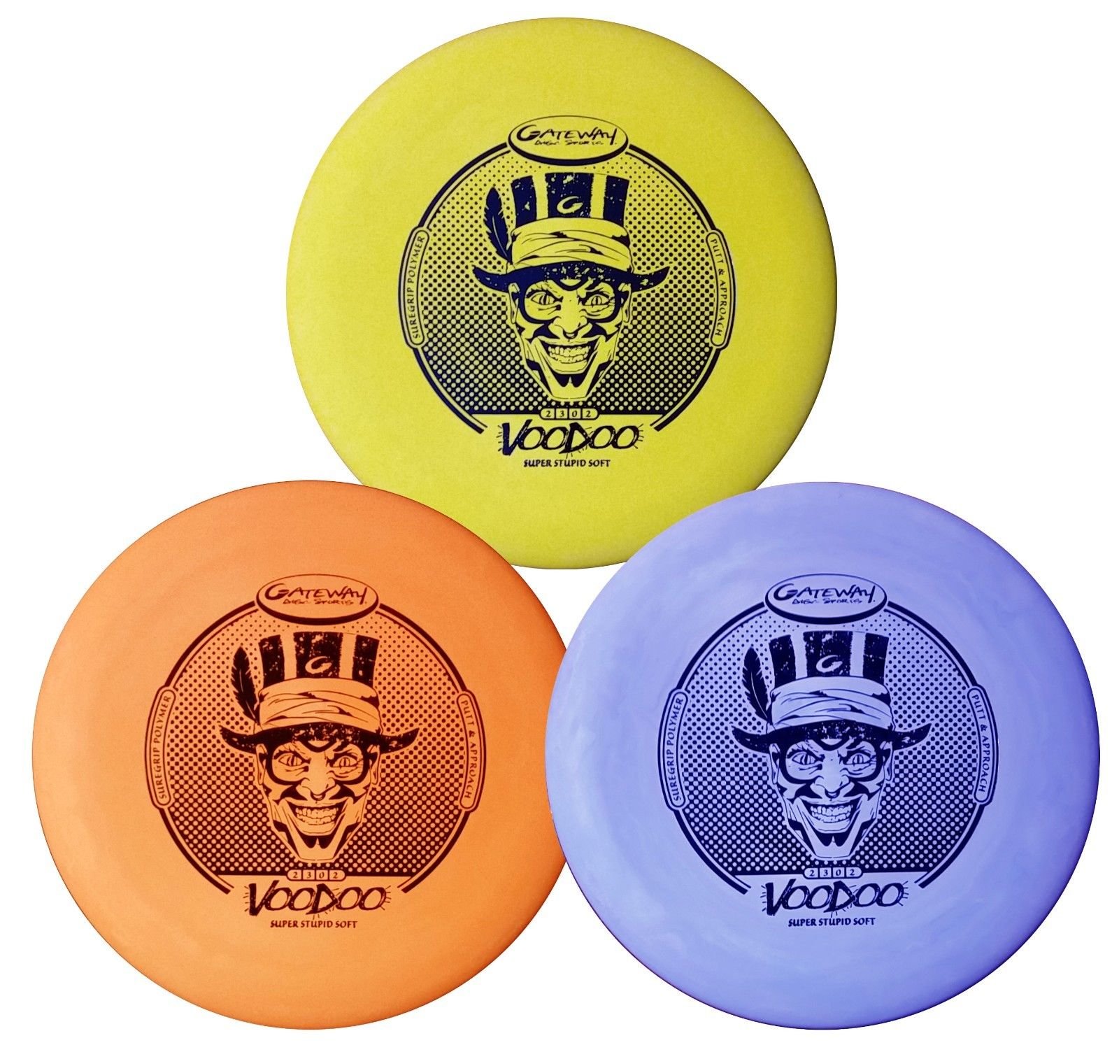 Gateway Super Stupid Soft Voodoo - Set of 3 Disc Golf Putters (174g)