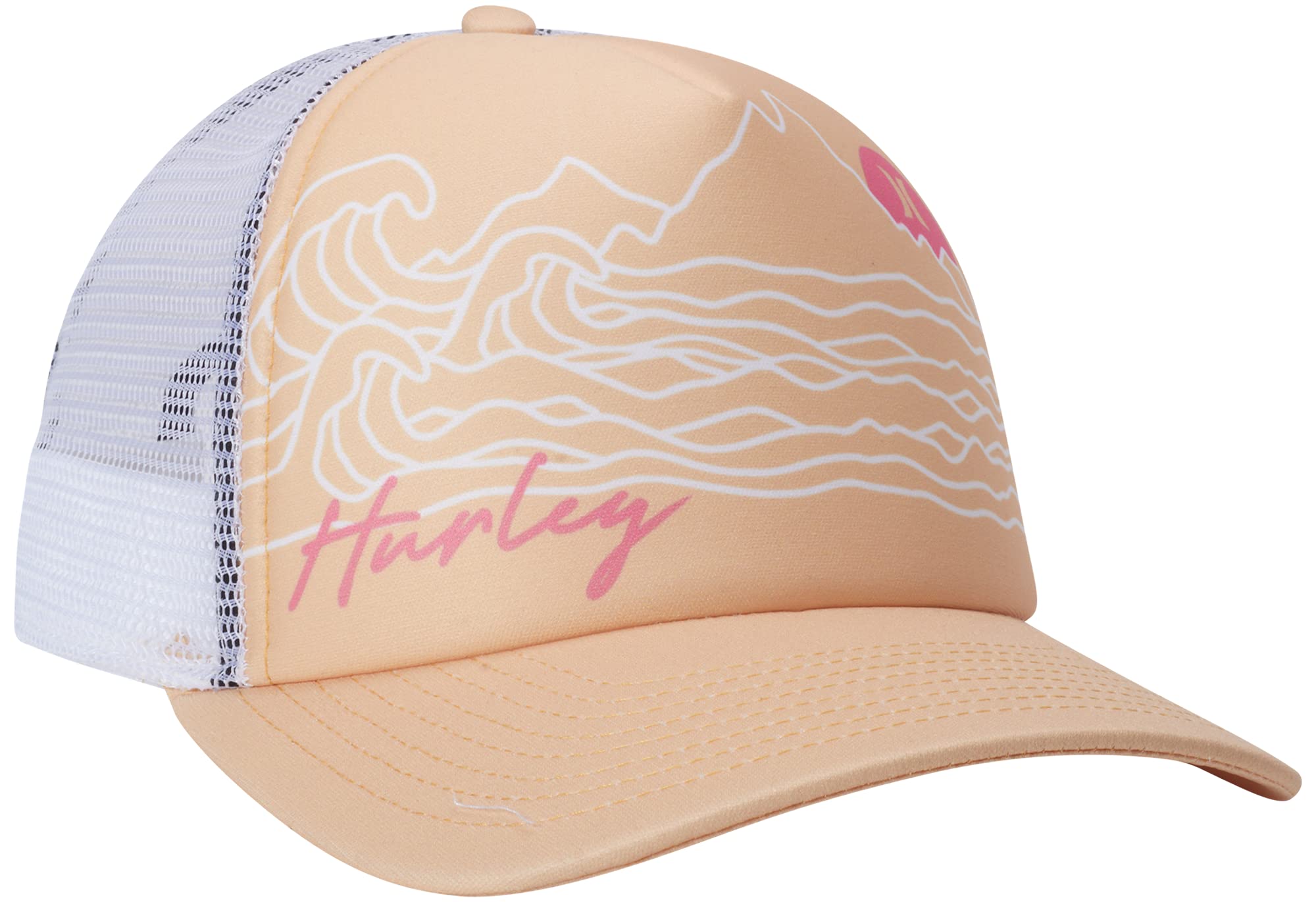 Hurley Women's Baseball Cap - Horizon Curved Brim Snap-Back Foam Trucker Hat, Black