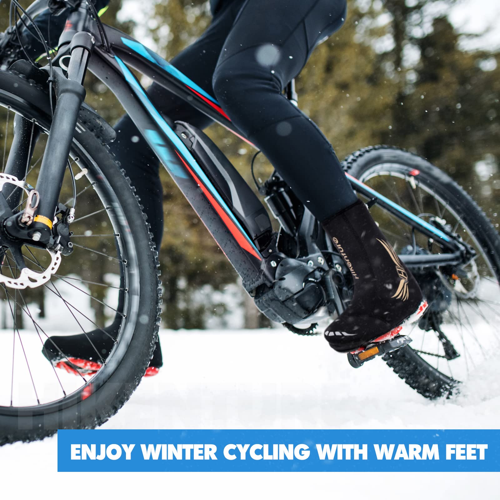 Hikenture Cycling Shoe Covers, Water-Resistant Cycling Overshoes for Winter