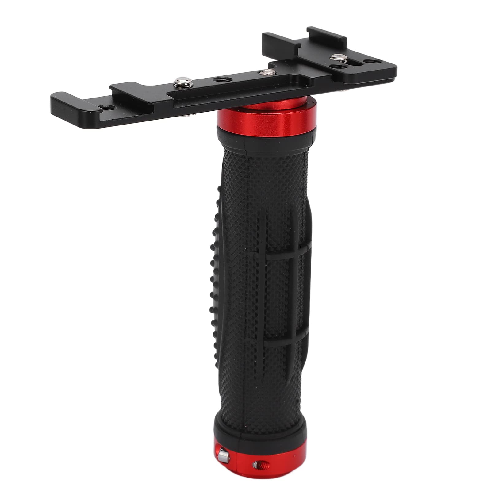 Handheld Holder Stand, Multi Purpose 1/4 Inch Handle Grip Stabilizer Universal Mini Anti Slip Alloy for Smartphone for LED Video Light for Action Camera