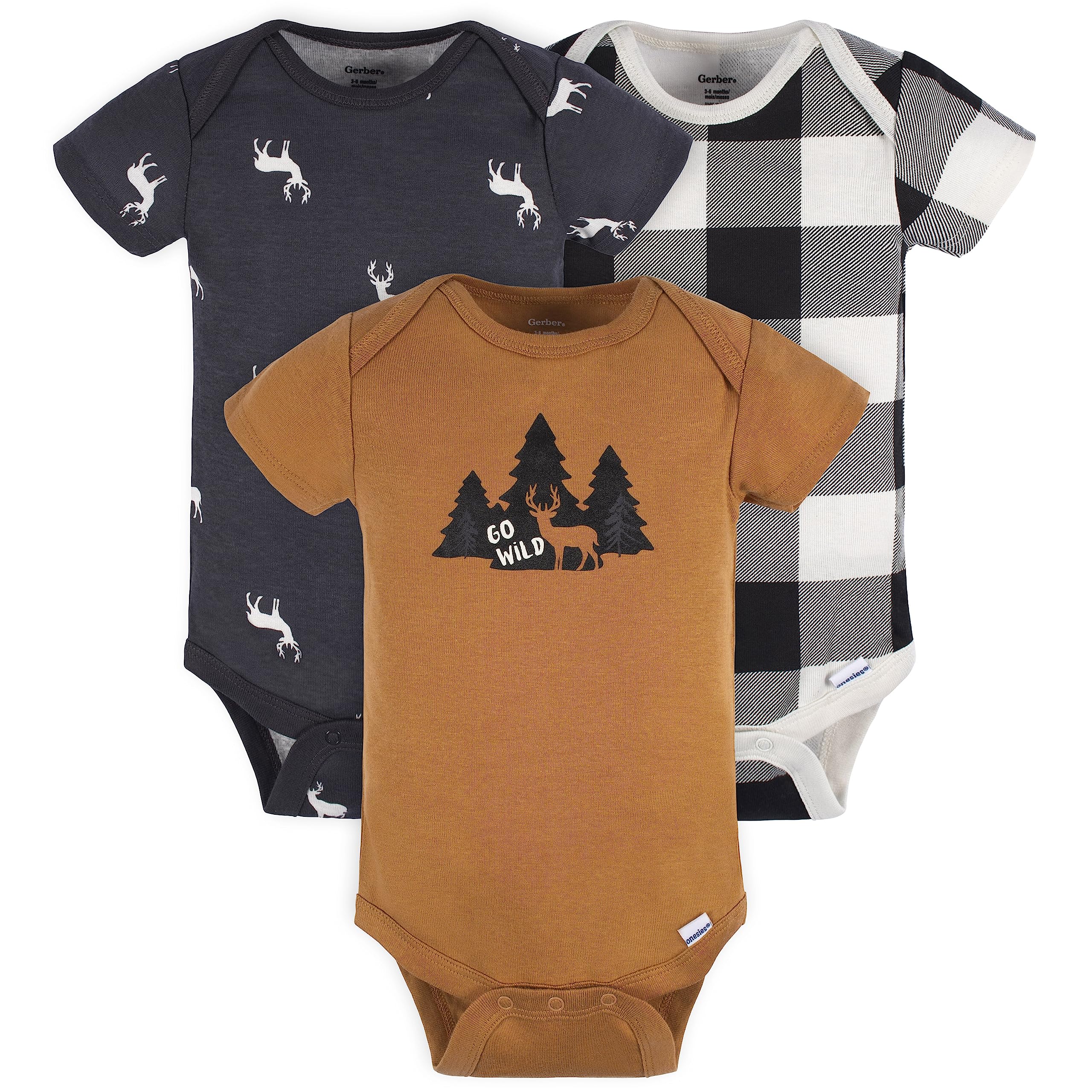 Gerber Baby Boys and Girls 12 Piece Layette Gift Set, Brown Deer, 3-6 Months