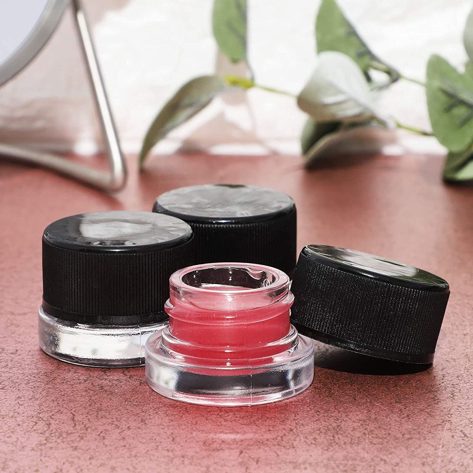Glass Concentrate Jars with Lids for Cosmetics and Samples (0.17 oz, 36 Pack)