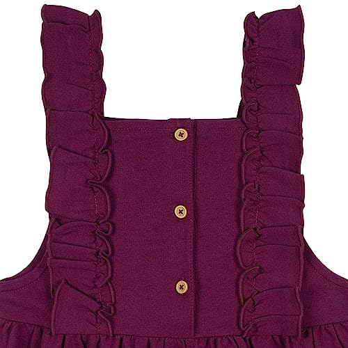 Gerber Baby Girls Toddler 2 Piece Overall Dress Set, Purple Floral, 18 Months