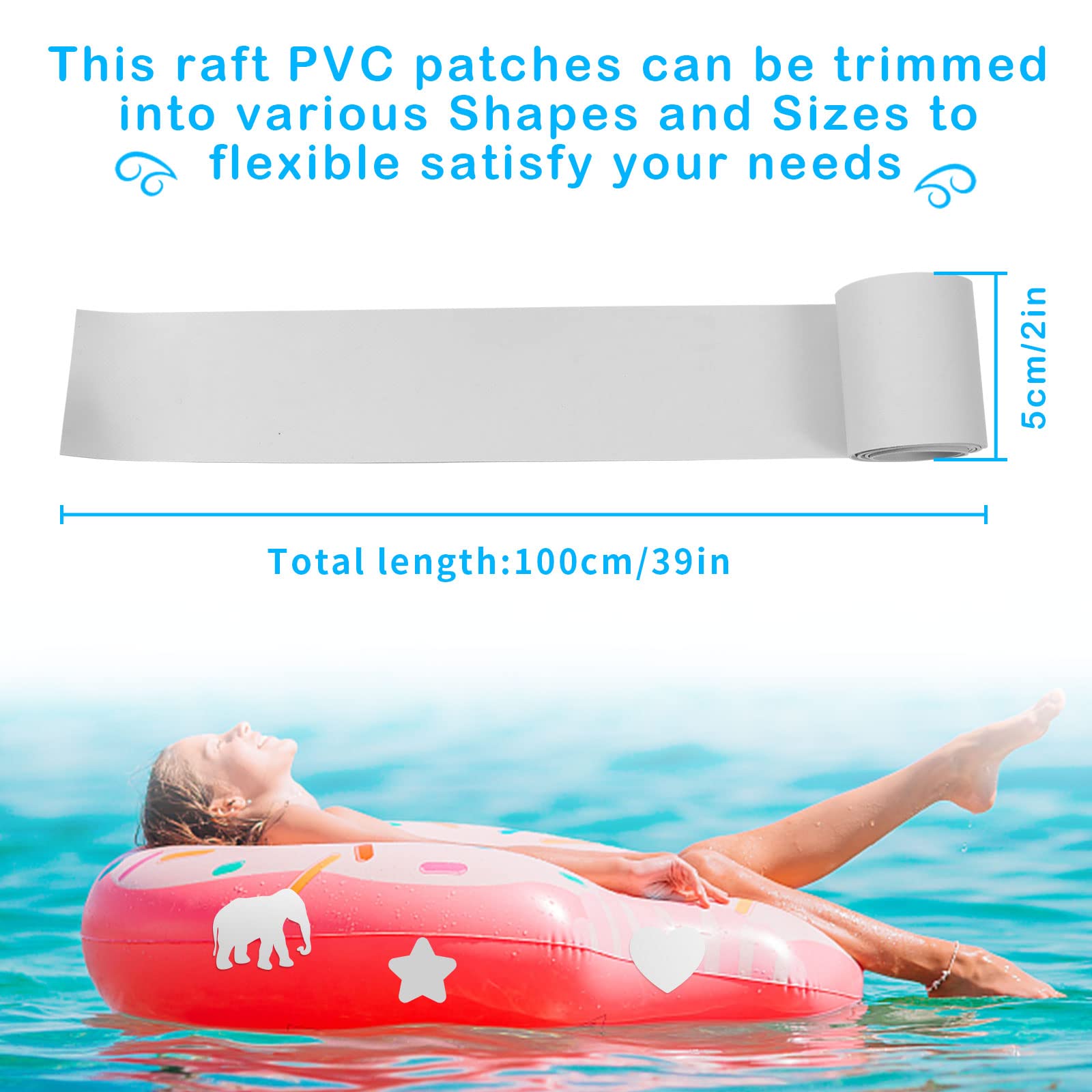GEUNTECH Kayak Patches Raft Patch PVC Inflatable Repair Rafts Waterproof Boat Repair Patches for Inflatable Raft Boat Canoe Kayak