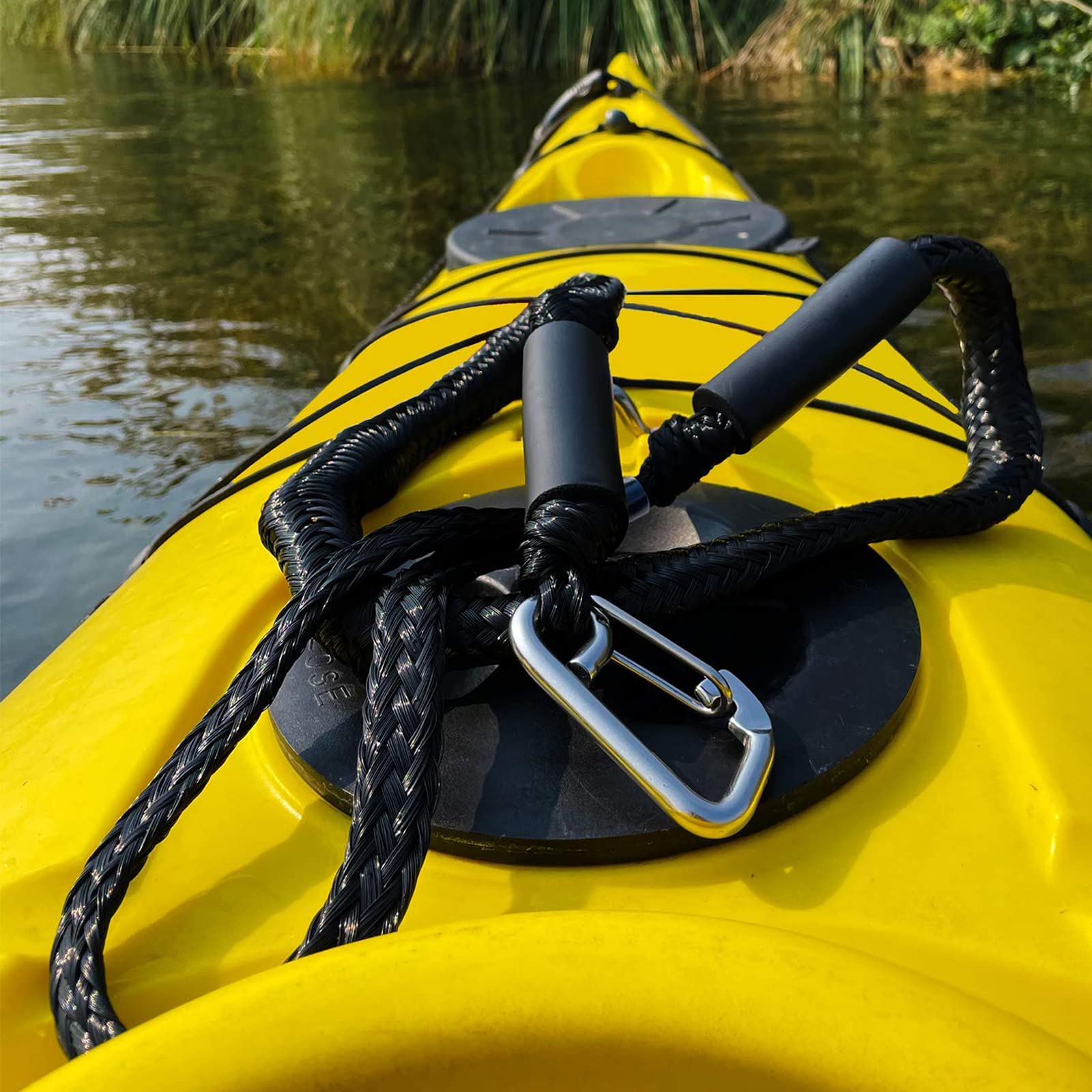 HANXIUCAO Bungee Dock Lines, Boat Dock Rope Mooring Rope with Stainless Clip for Jet Ski Kayak, PWC, Pontoon Boat