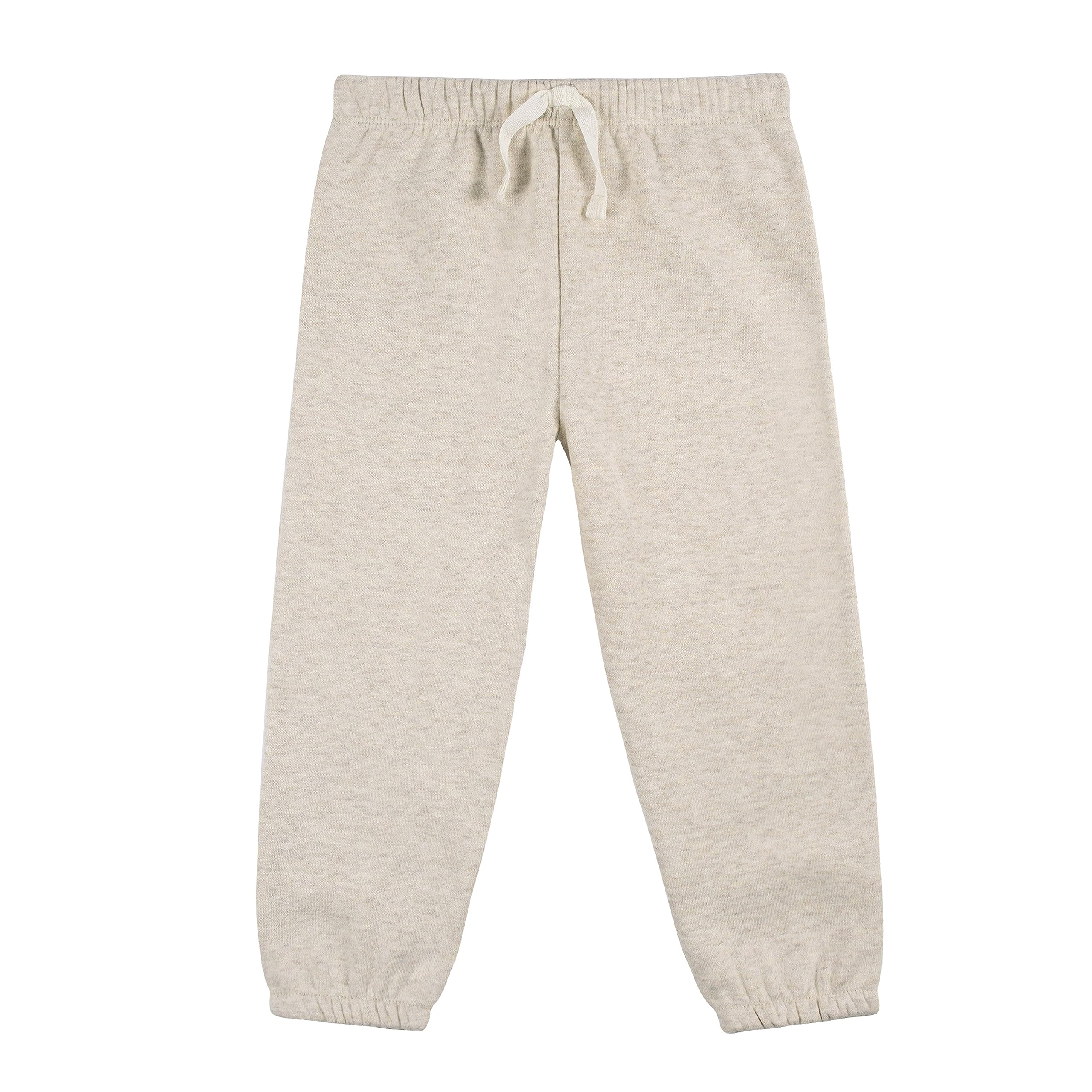 Gerber Baby Girls Toddler 2-Piece Fleece Sweatshirt and Jogger Set, Oatmeal Heather, 18 Months