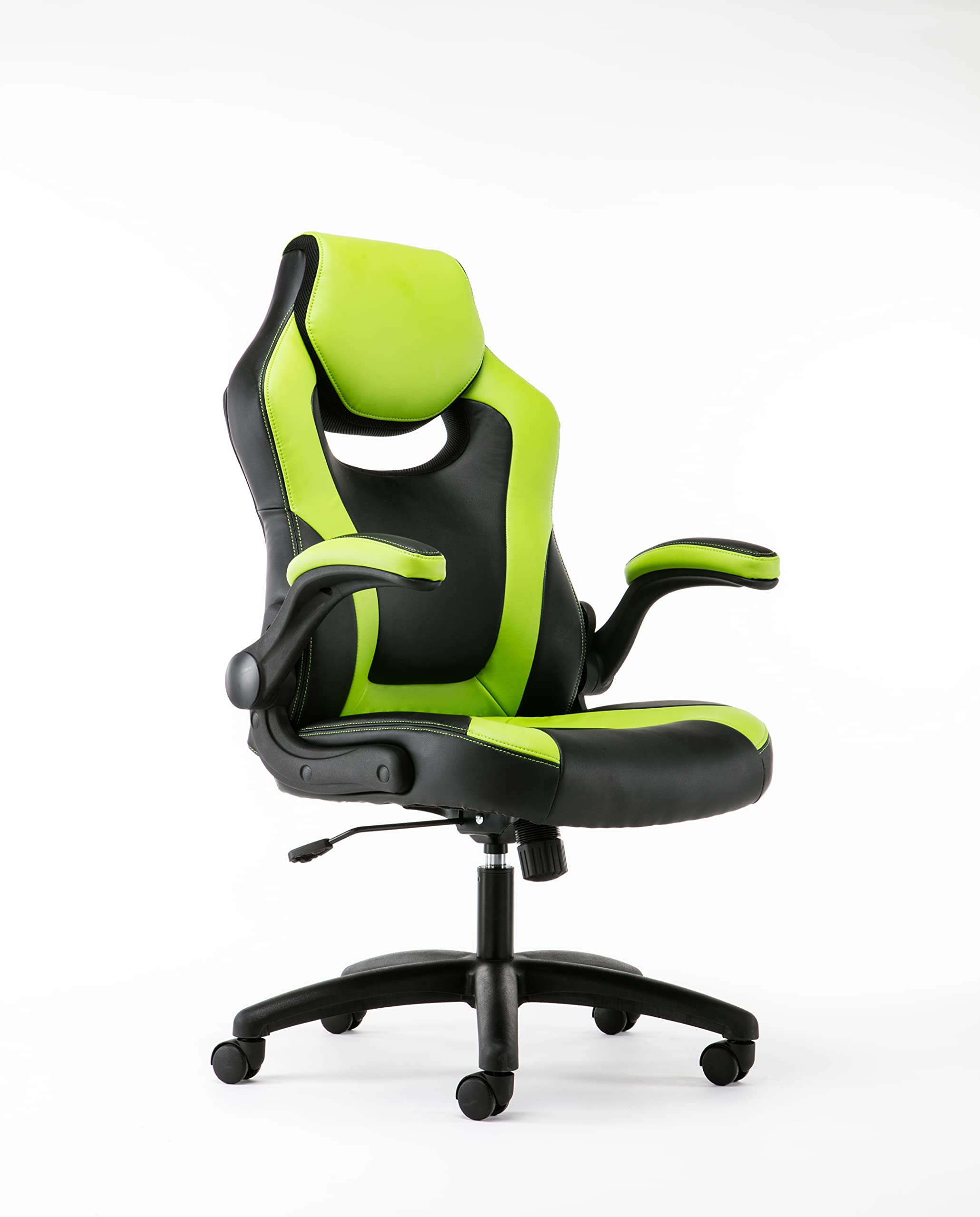 Gaming Chair Executive Computer Office Desk Chair 360°Swivel Flip-up Arms Ergonomic for Lumbar Support