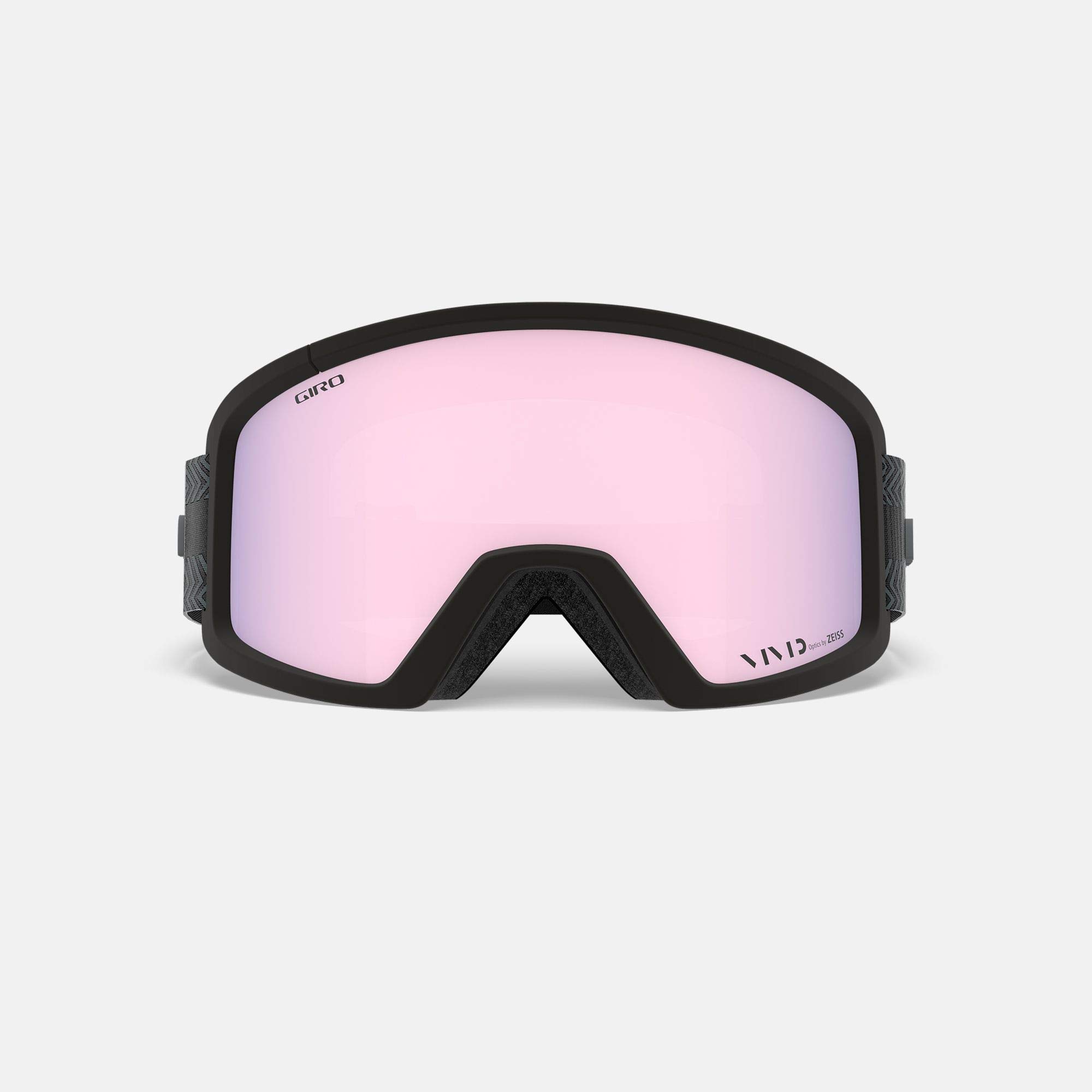 Giro Blok Ski Goggles - Snowboard Goggles for Men & Youth - Black Techline Strap with Vivid Ember Lens