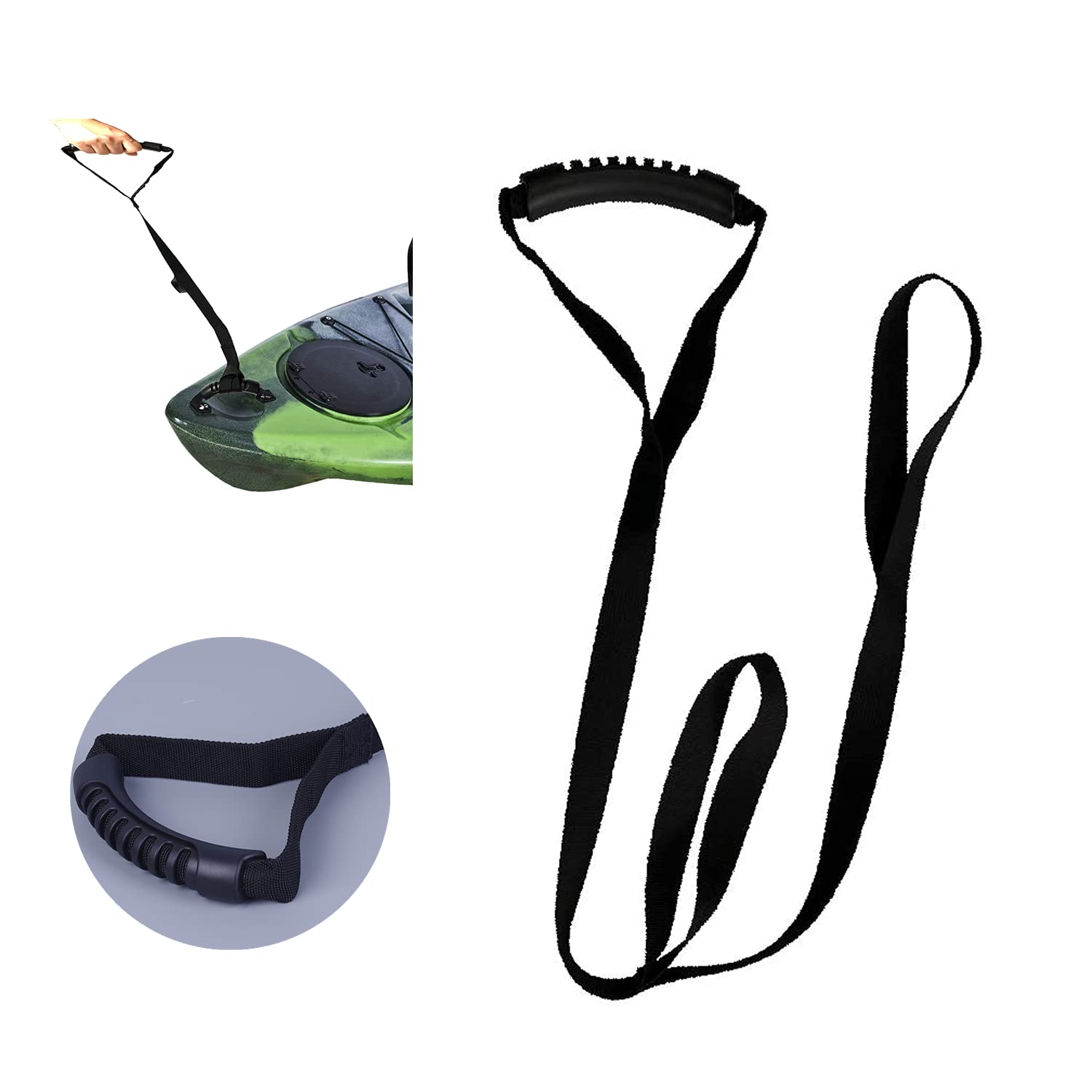 HAOYUNLAI Kayak Stand Up Assist & Drag Strap , Pulling Cord Kayak Standing Aid Dragging Accessories for Kayaker,Canoe Drag Handles Adjustable Boat Standing Rope