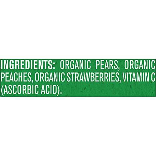 Gerber Organic Peach Strawberry Baby Food, 3.5 Oz Pouch