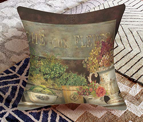 Glarcy Throw Pillow Covers (Home Garden) Couch Pillow Covers 18 x 18 Inch with a Home Garden Design