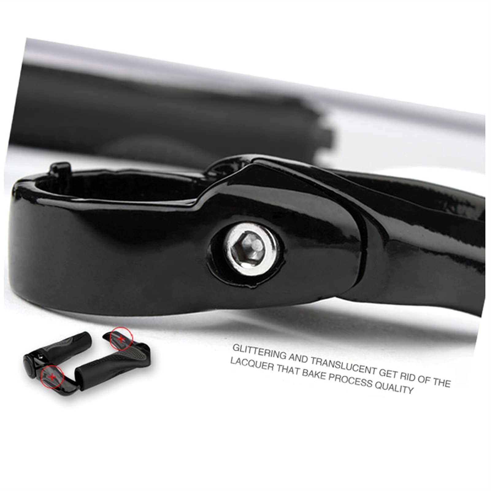 Handle Cover Cycling Mountain Bicycle/Bike Grips Handlebar Grips Handle Bar Grip End Lock-ON Ergonomic Bicycle Accessories Soft and Shockproof (Color : White)