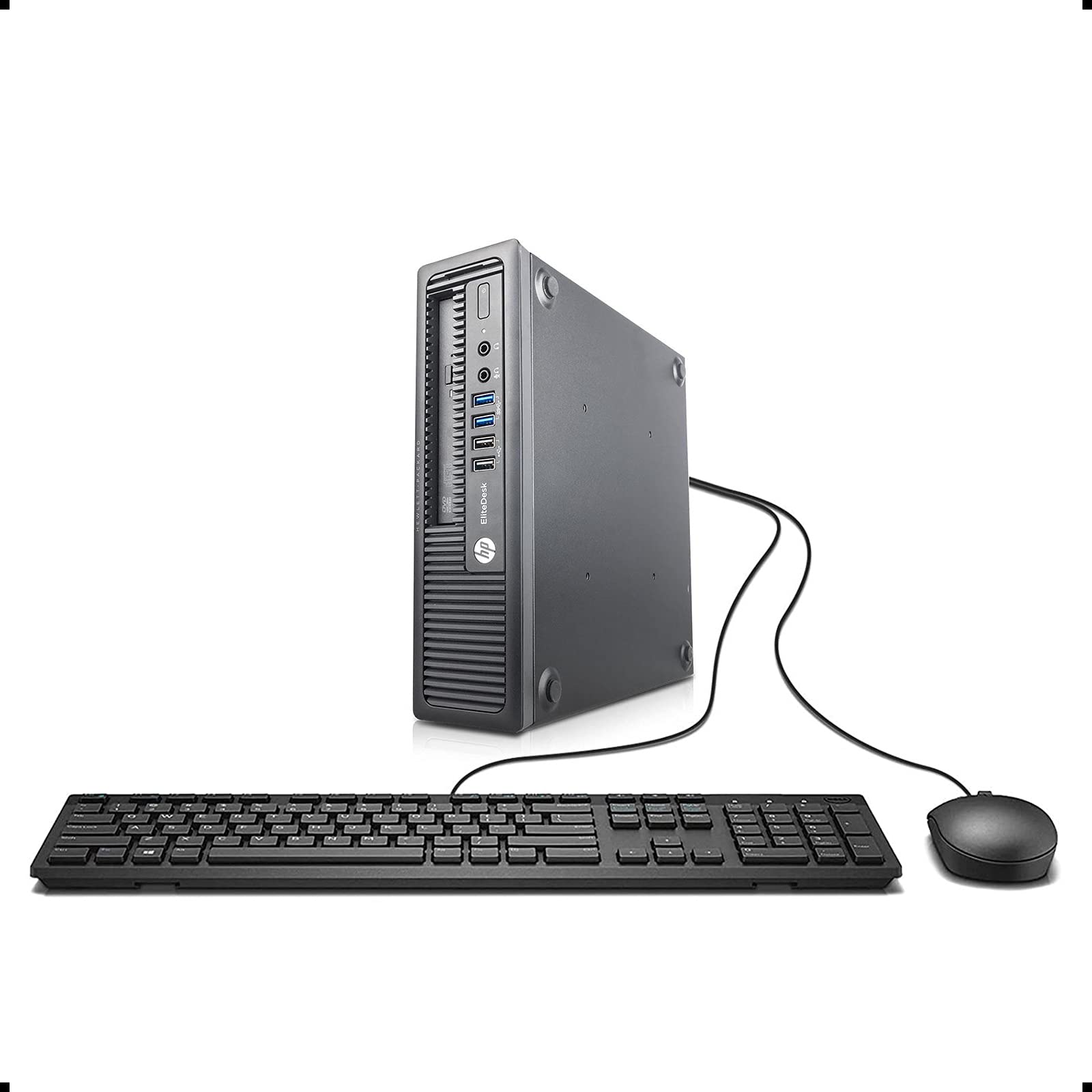 HP EliteDesk 800 G1 Computer PC, Intel Quad Core i5-4570s up to 3.6GHz, 8GB DDR3, 512GB Solid State SSD, DVD, VGA, DP, Windows 10 Pro 64 Bit-Multi-Language Supports English/Spanish/French(Renewed)